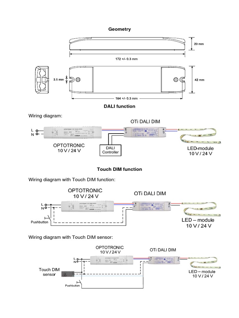 Wiring Diagram OTi DALI DIM 10-24 | PDF