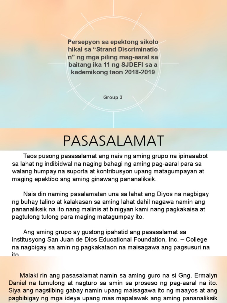 Kabanata 1 Final | PDF