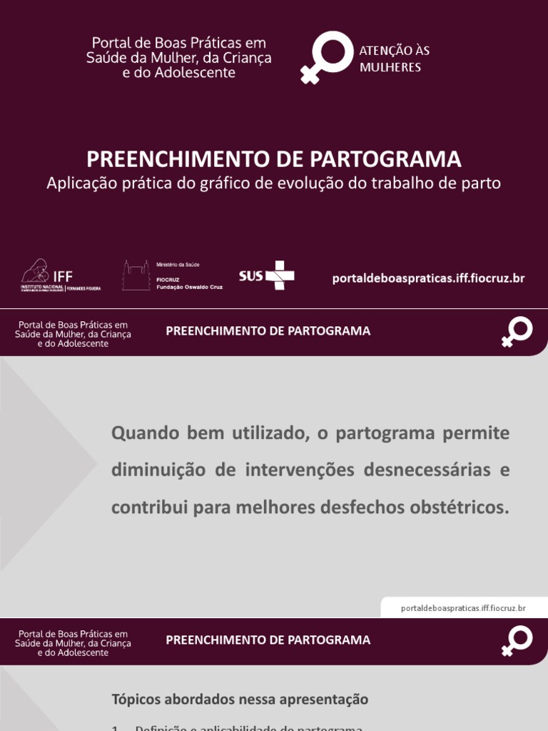 Guia passo a passo para preenchimento correto do partograma | PDF ...
