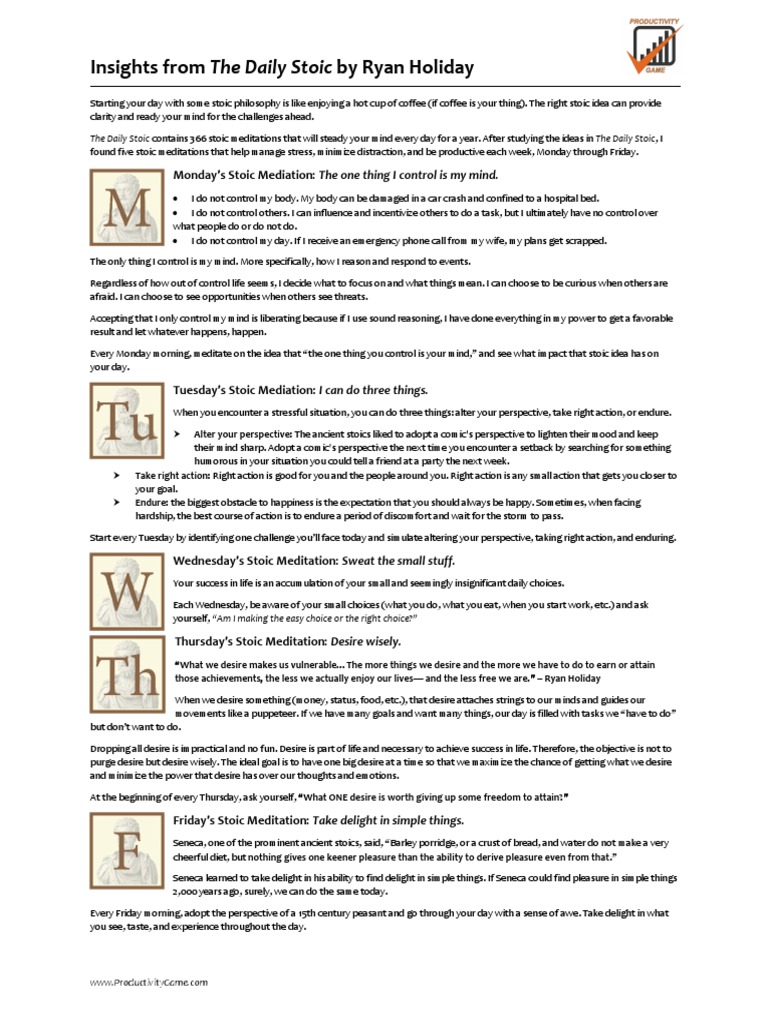 The Daily Stoic | PDF | Stoicism | Mind