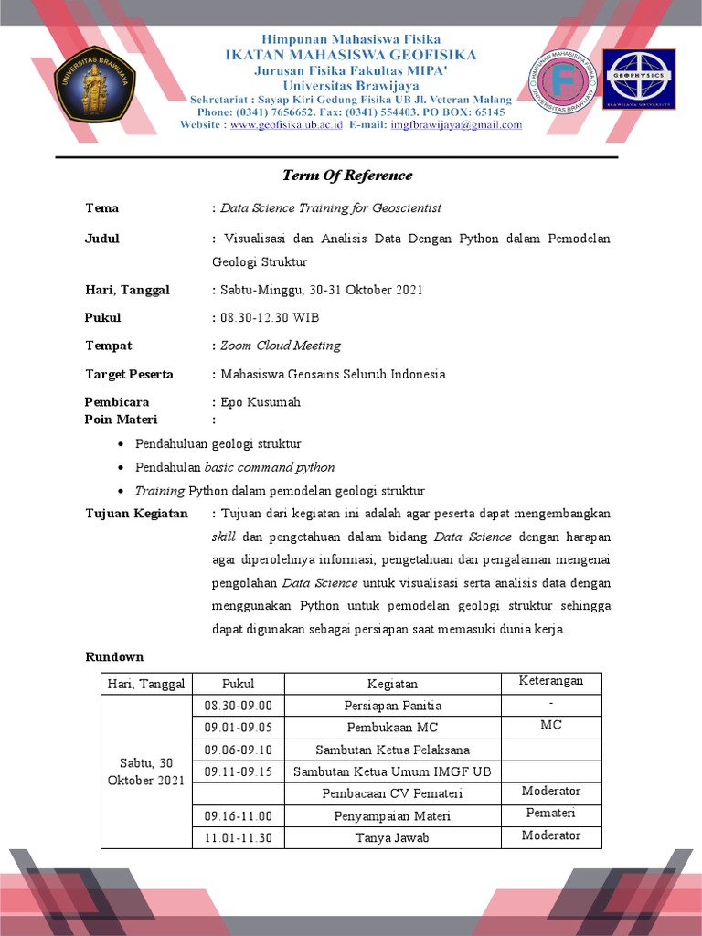 Draft TOR Moderator | PDF | Seni | Sains & Matematika