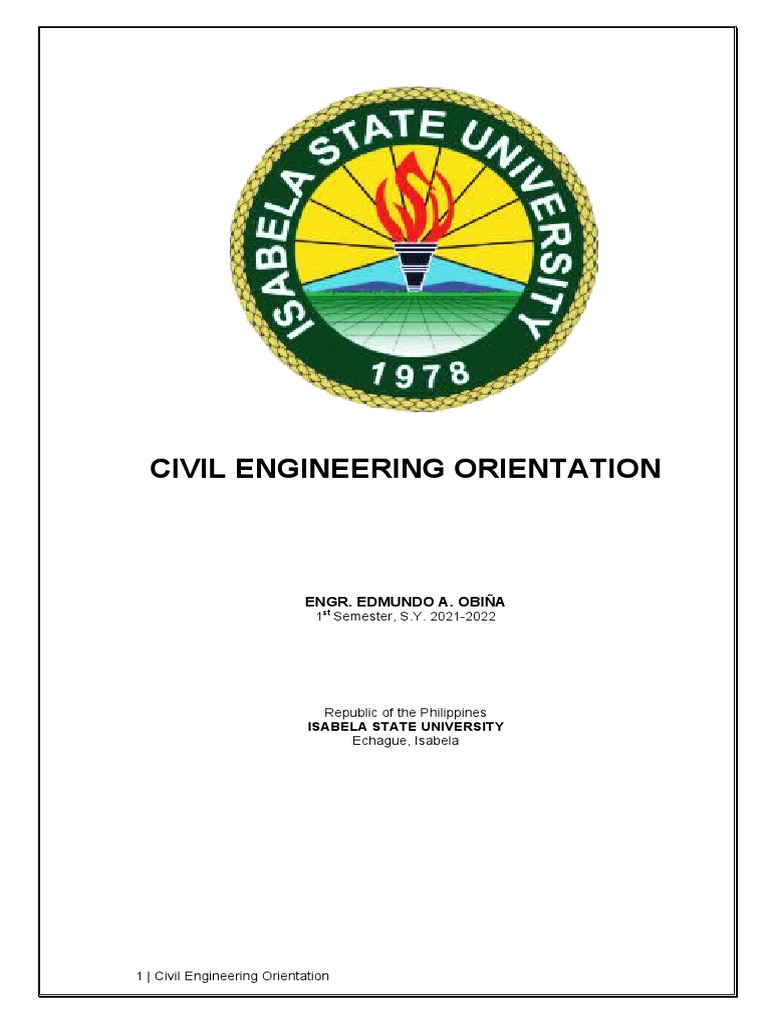 Civil Engineering Orientation Module | PDF | Civil Engineering ...