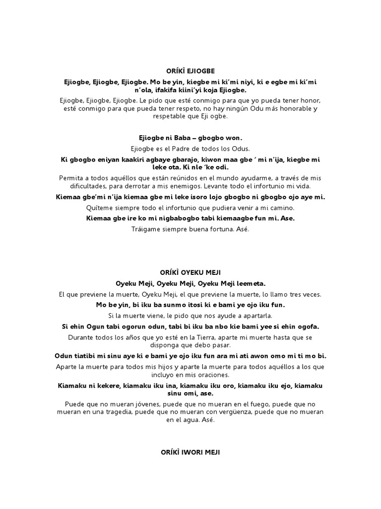16 Oriki Mejis Ifa | PDF