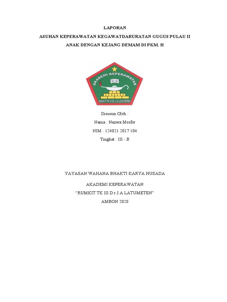 Askep Kejang Demam Gugus Pulau 2 | PDF
