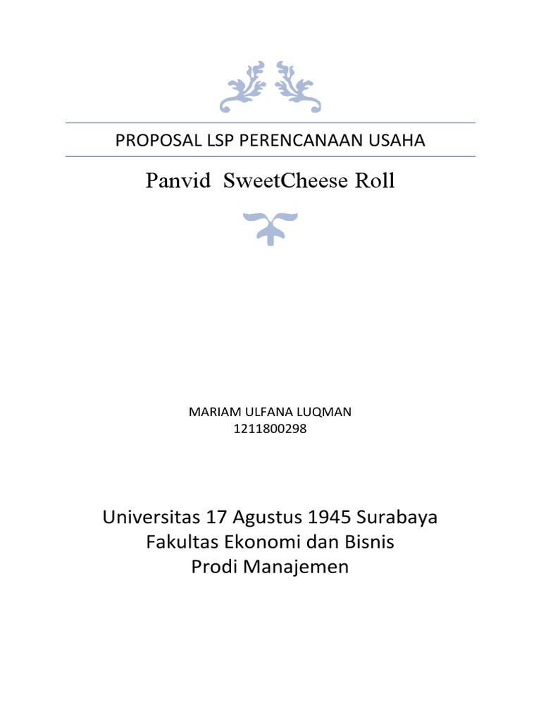 Proposal Perencanaan Usaha LSP Fix | PDF