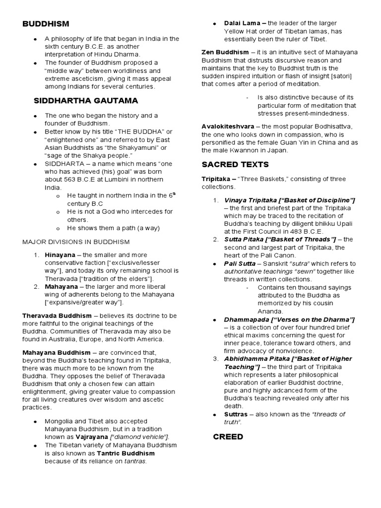 Buddhism Zen Buddhism It Is An Intuitive Sect Of Mahayana Pdf