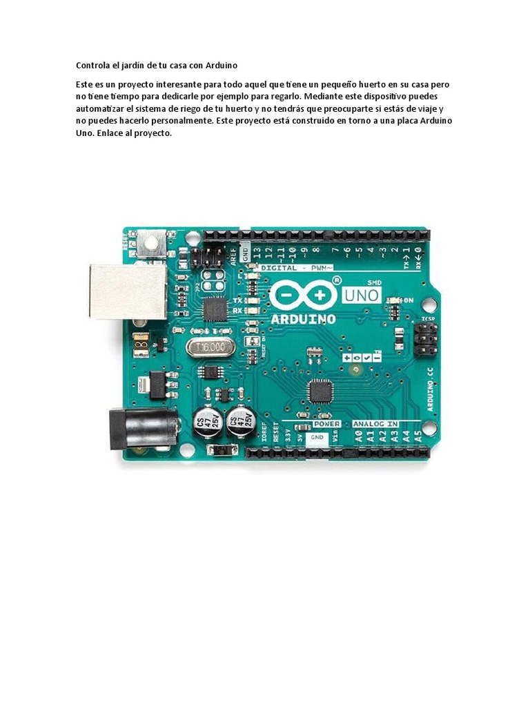 Controla El Jardín de Tu Casa Con Arduino | PDF | Hogar, jardinería y ...
