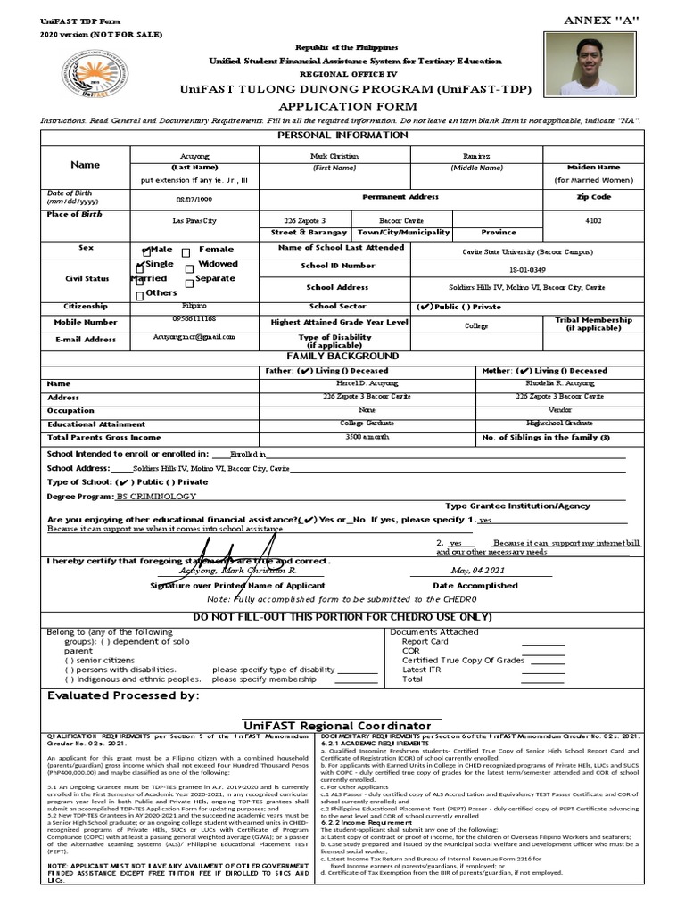 Acuyong Final - TDP Form | PDF | Government