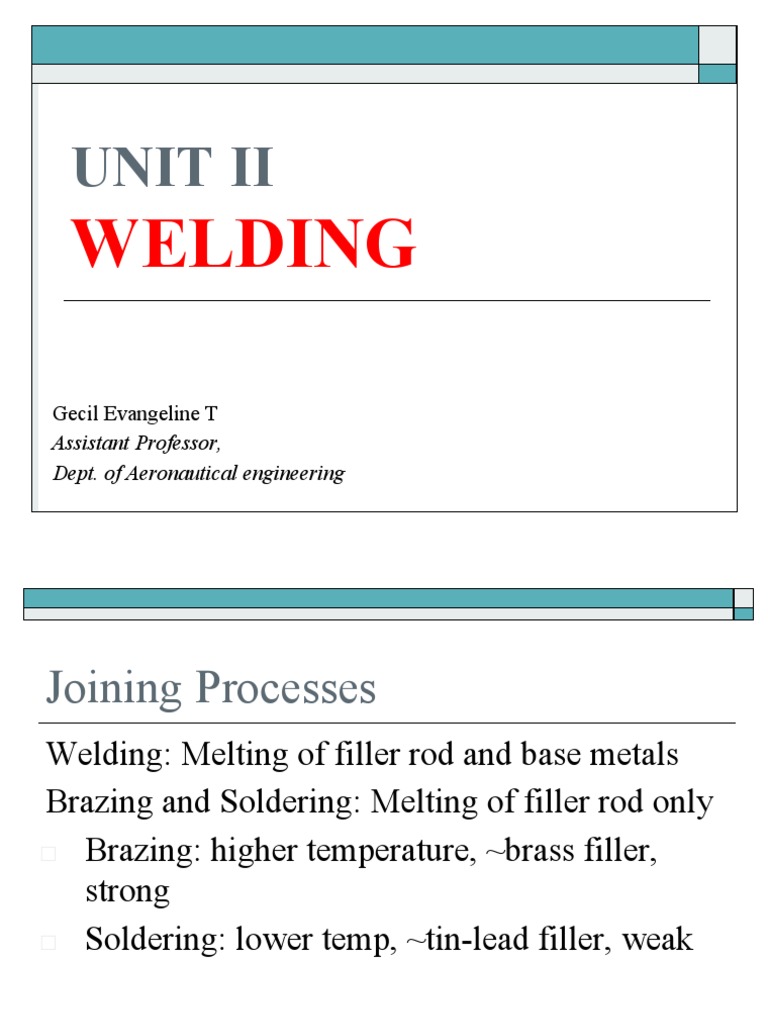 Welding UNIT 2 | PDF | Welding | Construction