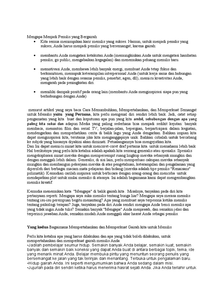 Artikel How To Be Passion Writing | PDF