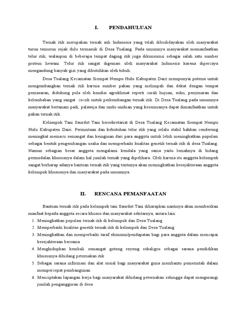 CONTOH Proposal Itik | PDF