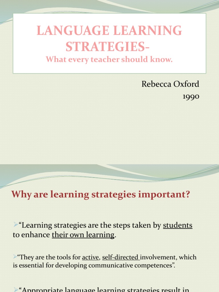 Language Learning Strategies | PDF | Learning | Language Acquisition