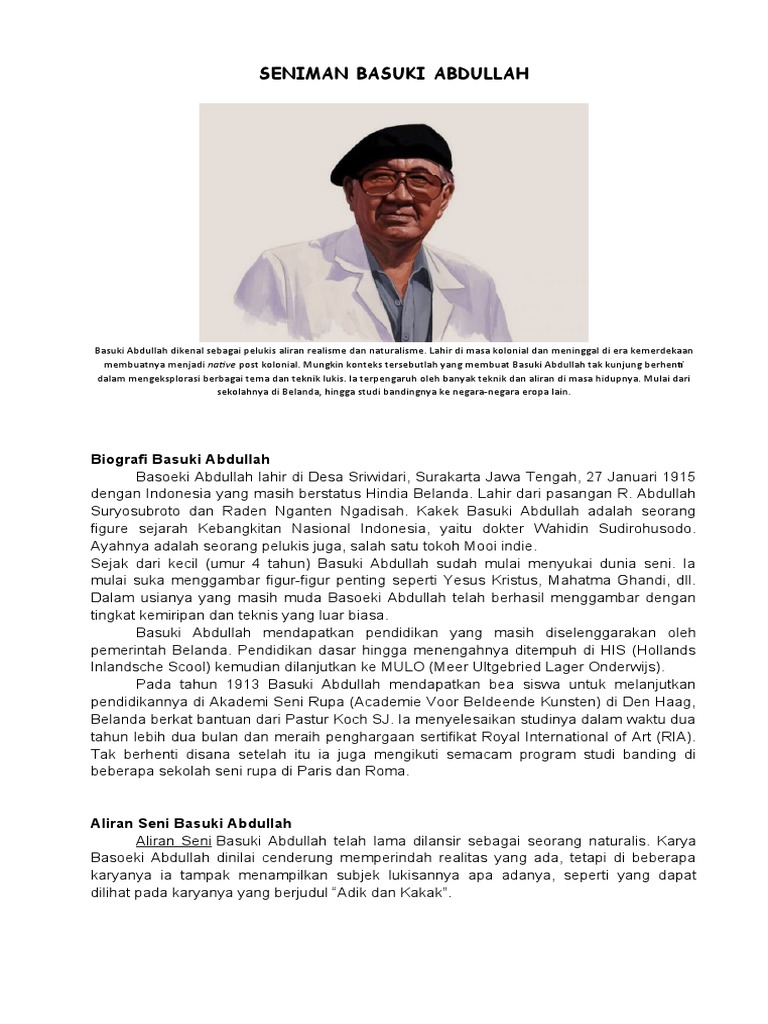 Biografi Basuki Abdullah | PDF