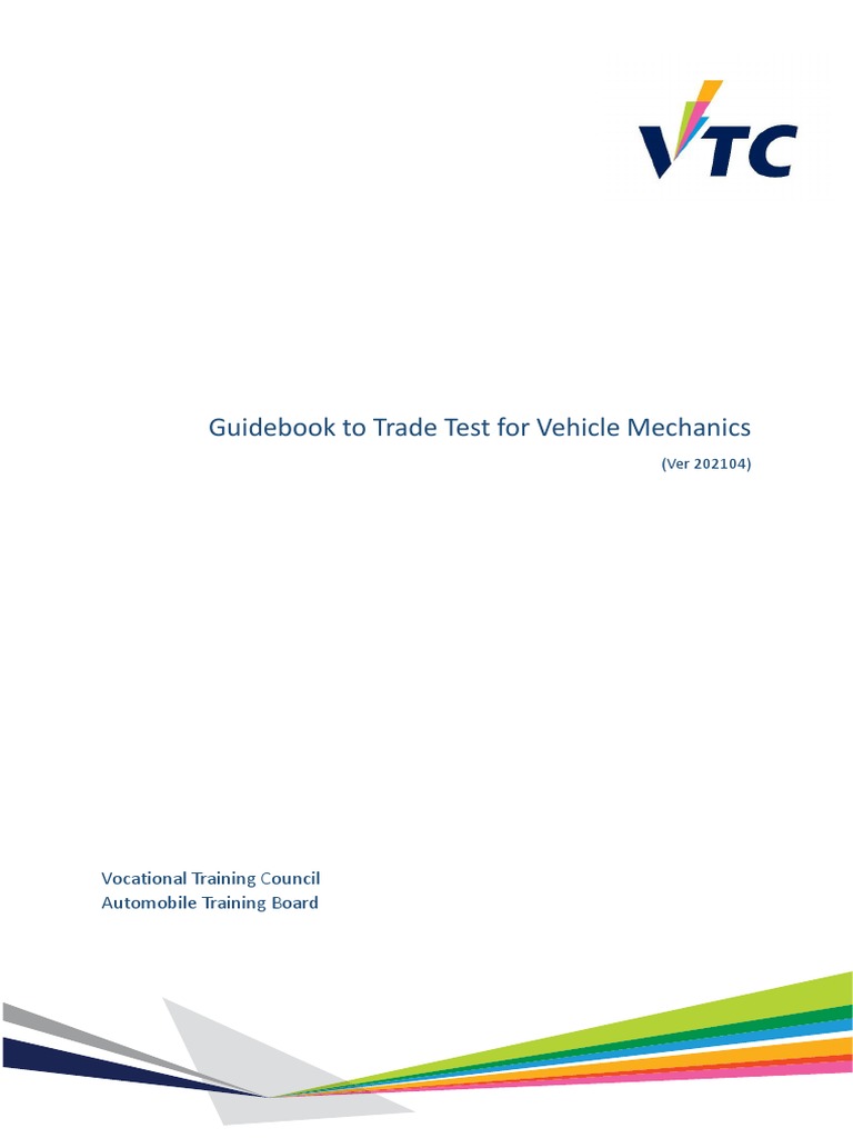 Guidebook To Trade Test For Vehicle Mechanics: Vocational Training ...
