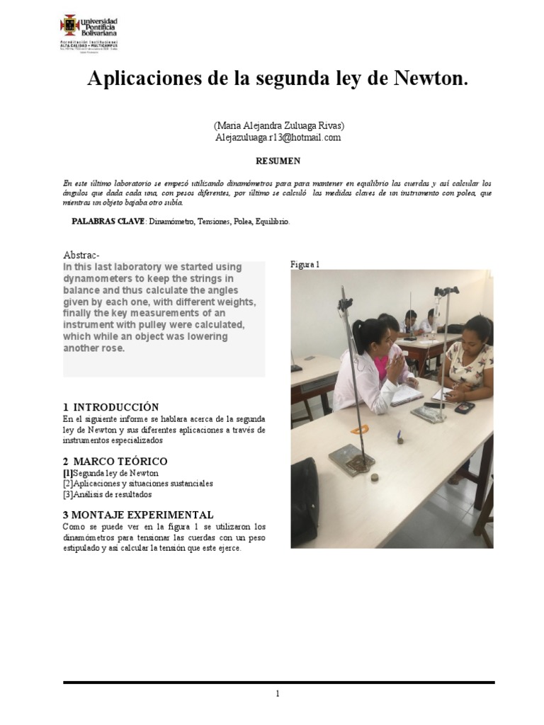 Aplicacion 2da Ley de Newton 1 | PDF | Ingeniería mecánica | Mecánica