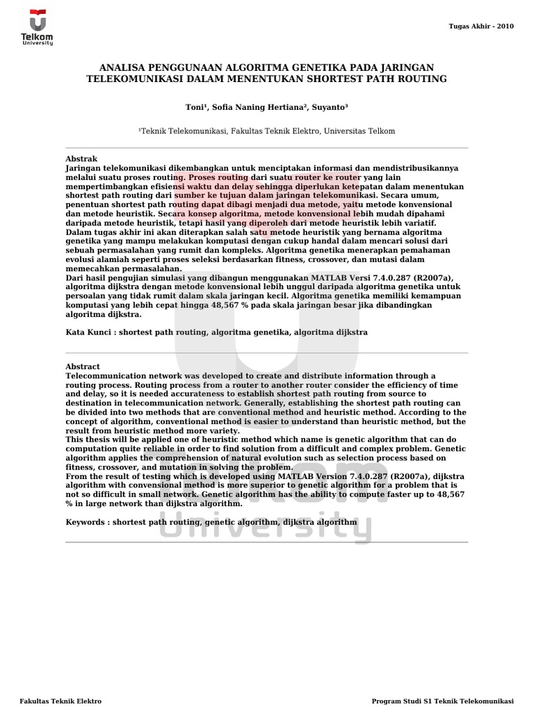 Algoritma Genetika (Genetic Algorithm) | PDF