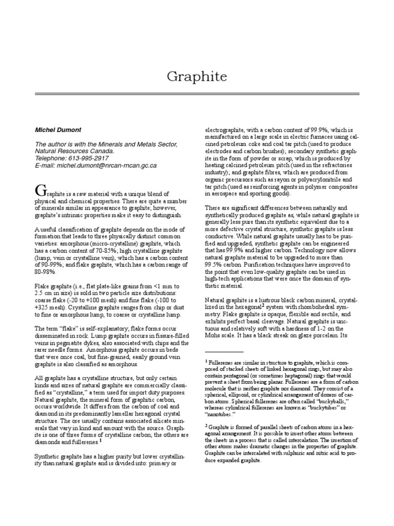 Graphite | PDF | Graphite | Carbon