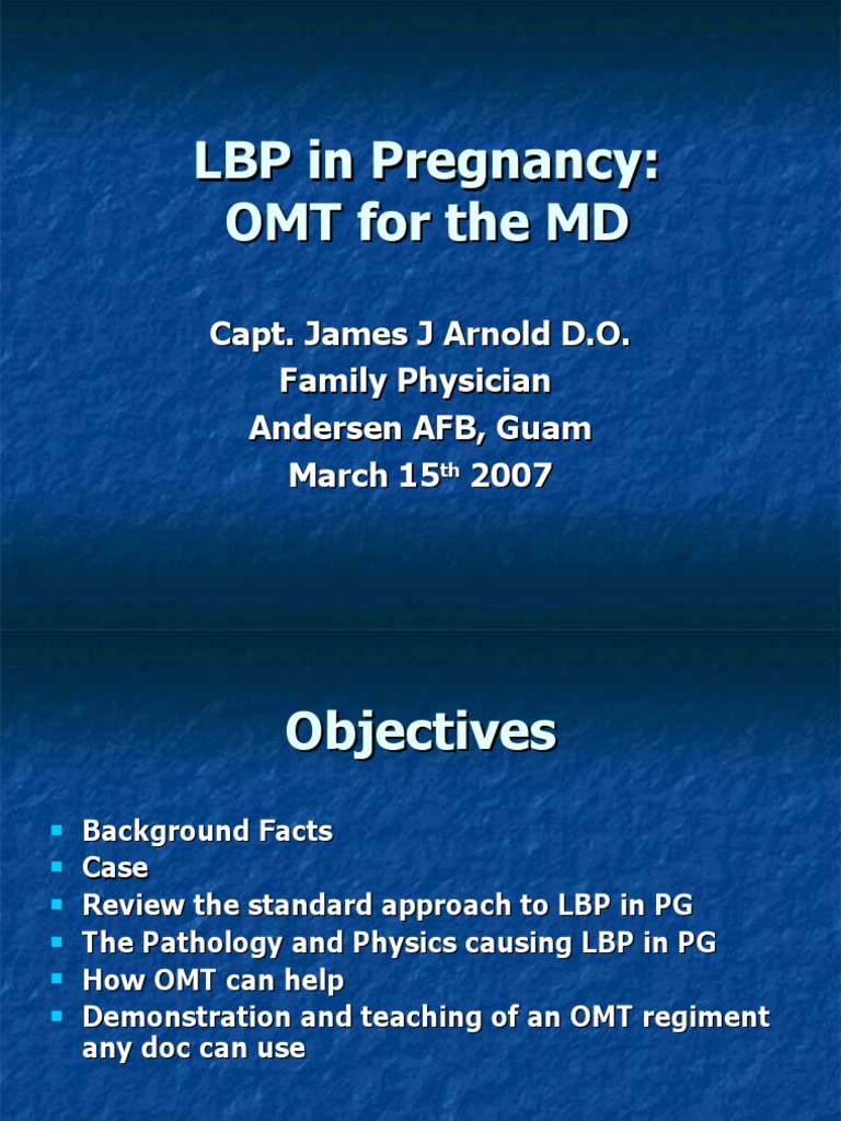 LBP in Pregnancy: OMT For The MD | Download Free PDF | Anatomical Terms ...