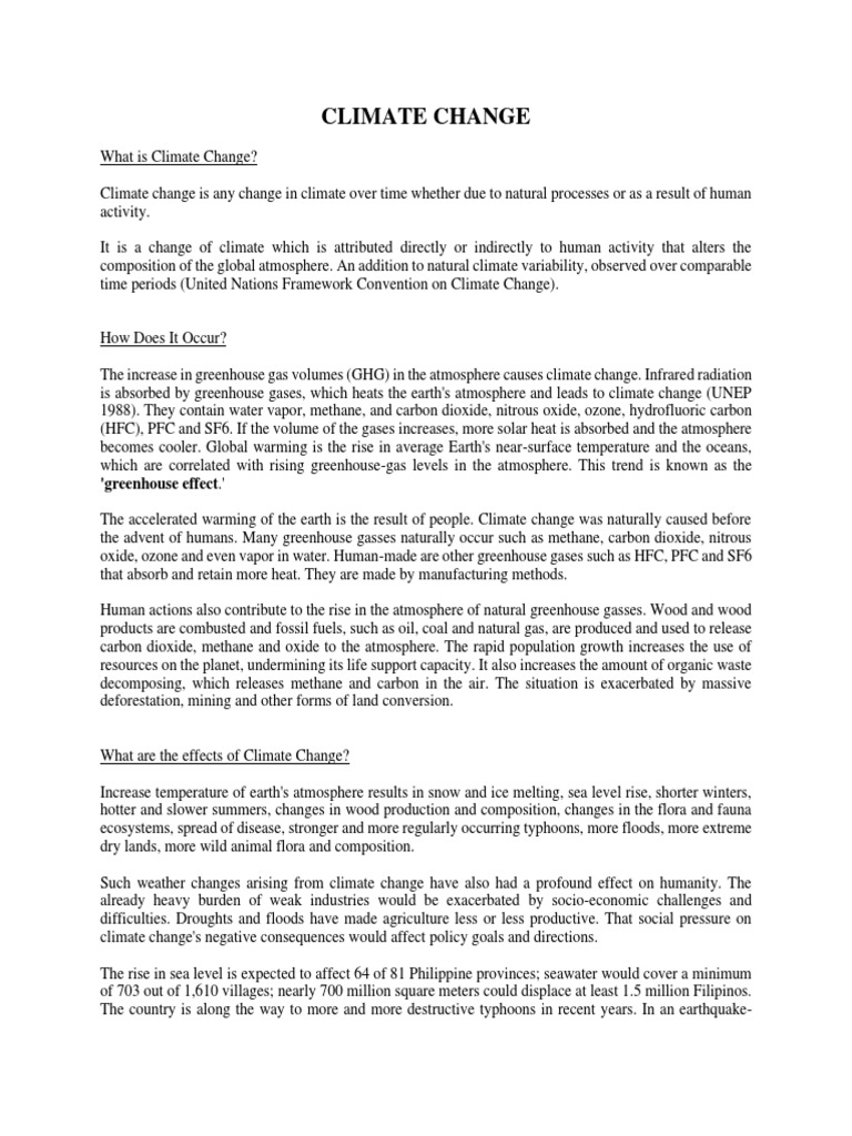 Lesson 9 - Climate Change | Download Free PDF | Greenhouse Gas ...