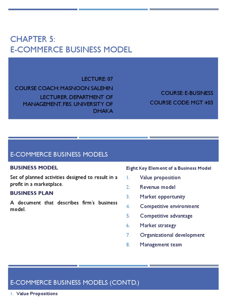 E-Commerce Business Models Overview | PDF | E Commerce | Business Model