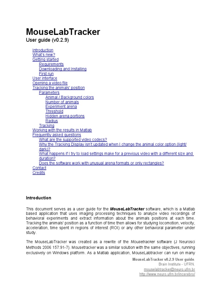 Mouselabtracker: User Guide (V0.2.9) | PDF | Graphical User Interfaces | Matlab