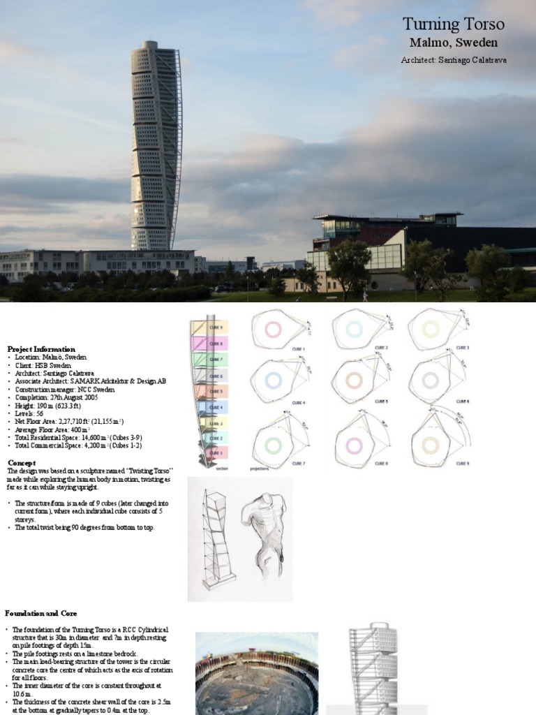 Turning Torso: Design and Structure Overview | PDF | Civil Engineering ...