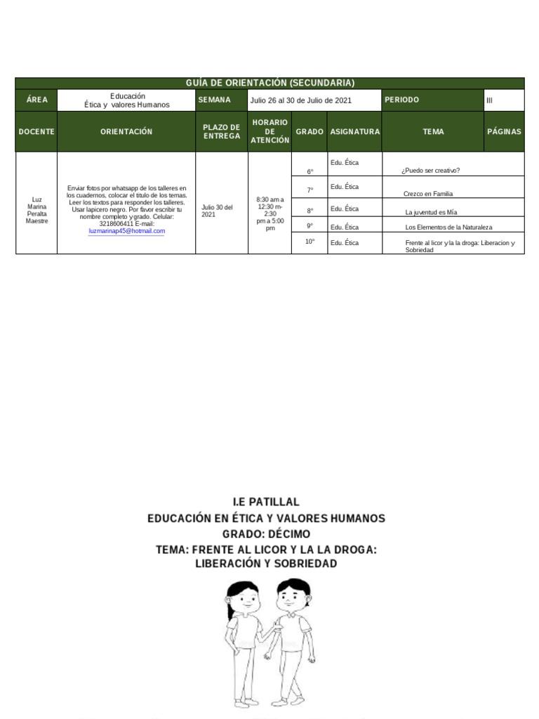 Guia Etica Grado Decimo | PDF
