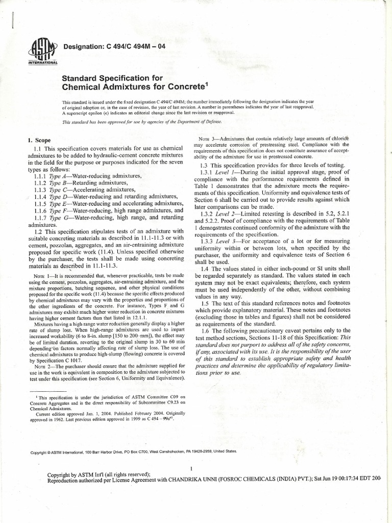 Astm C 494 | PDF