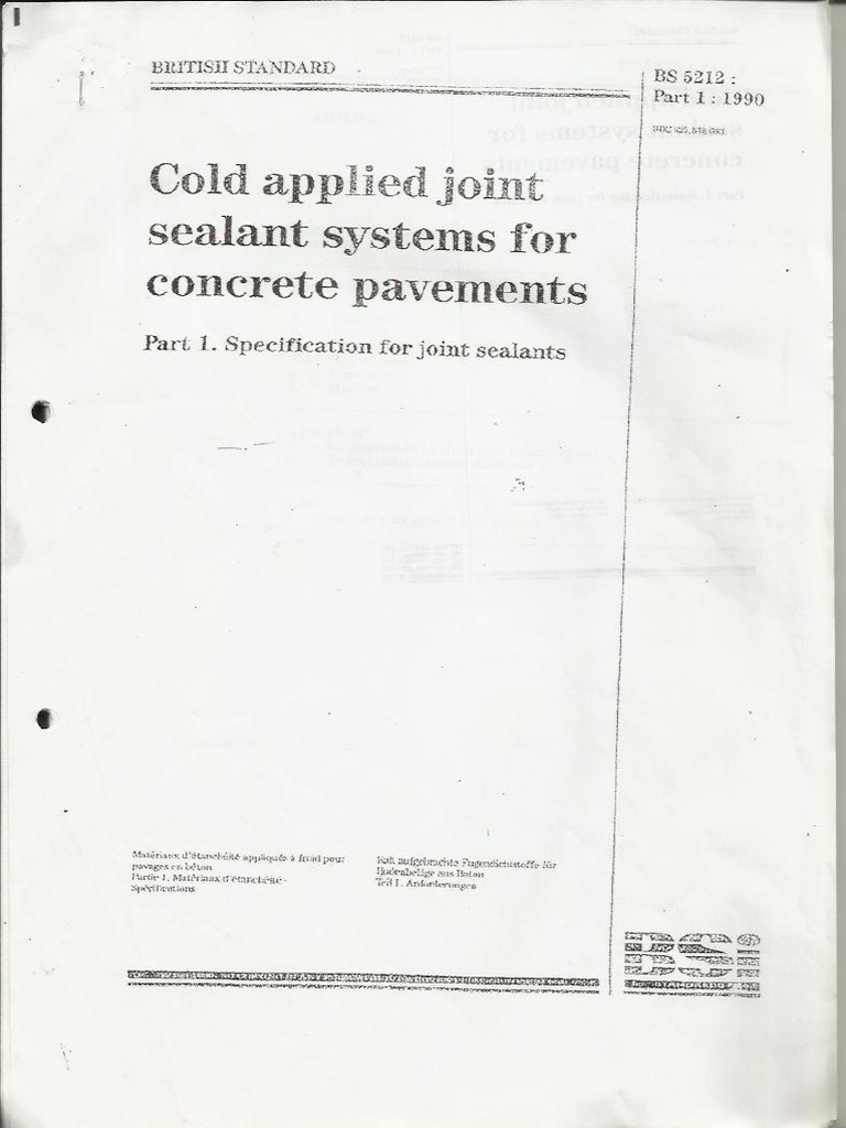 BS 5212 Part 1 | PDF