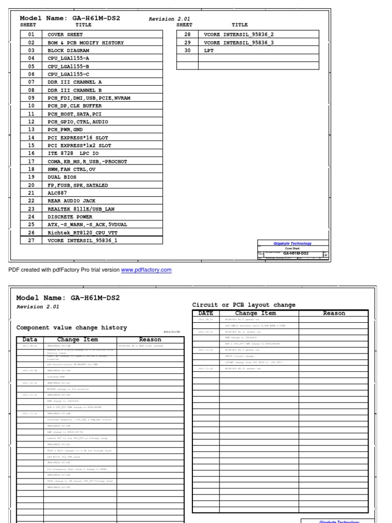 Eletro-X - GA-H61M-DS2 (REV 2.1) | PDF | Computing | Computer Hardware