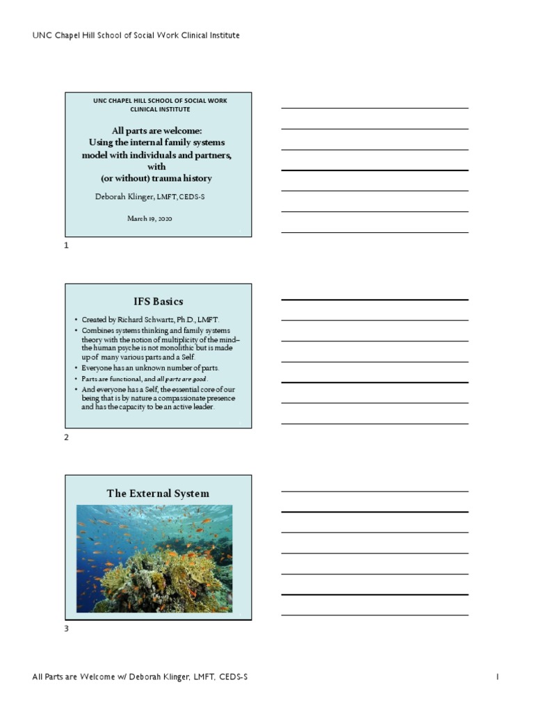 Handouts For IFS | PDF | Dialectical Behavior Therapy | Psychotherapy