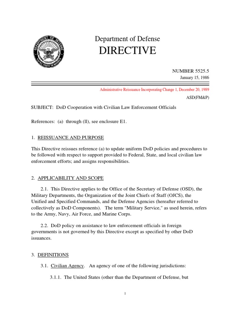 Directive: Department of Defense | Descargar gratis PDF | United States ...