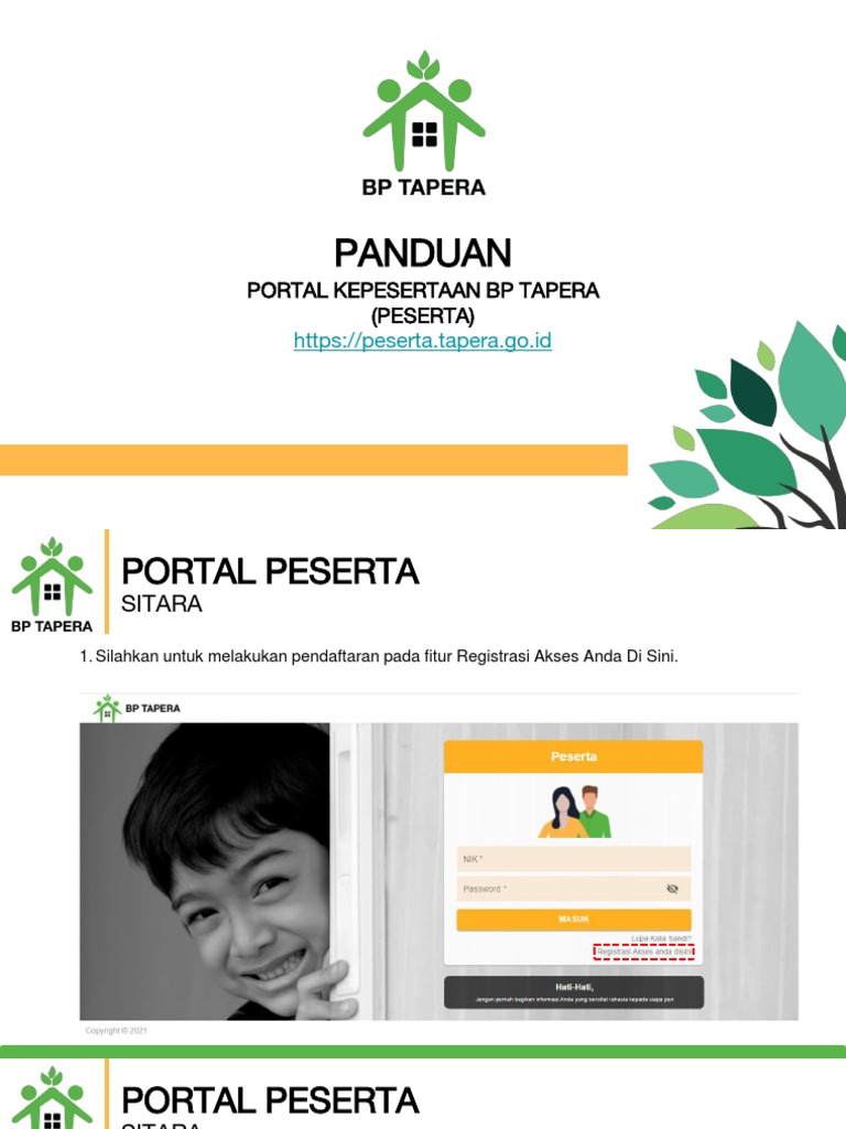 BP Tapera - Panduan Portal Peserta | PDF | Bisnis | Hukum