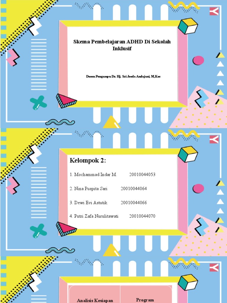 Skema Pembelajaran Anak Adhd | PDF