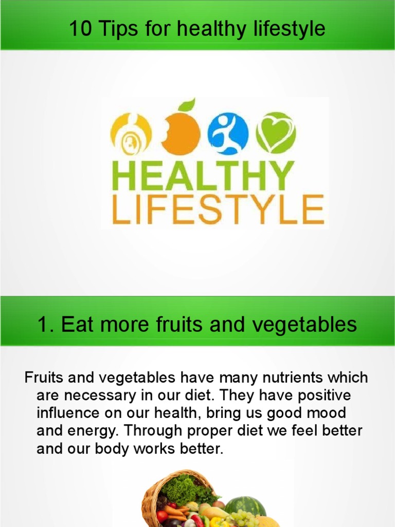 10 Tips For Healthy Lifestyle | PDF