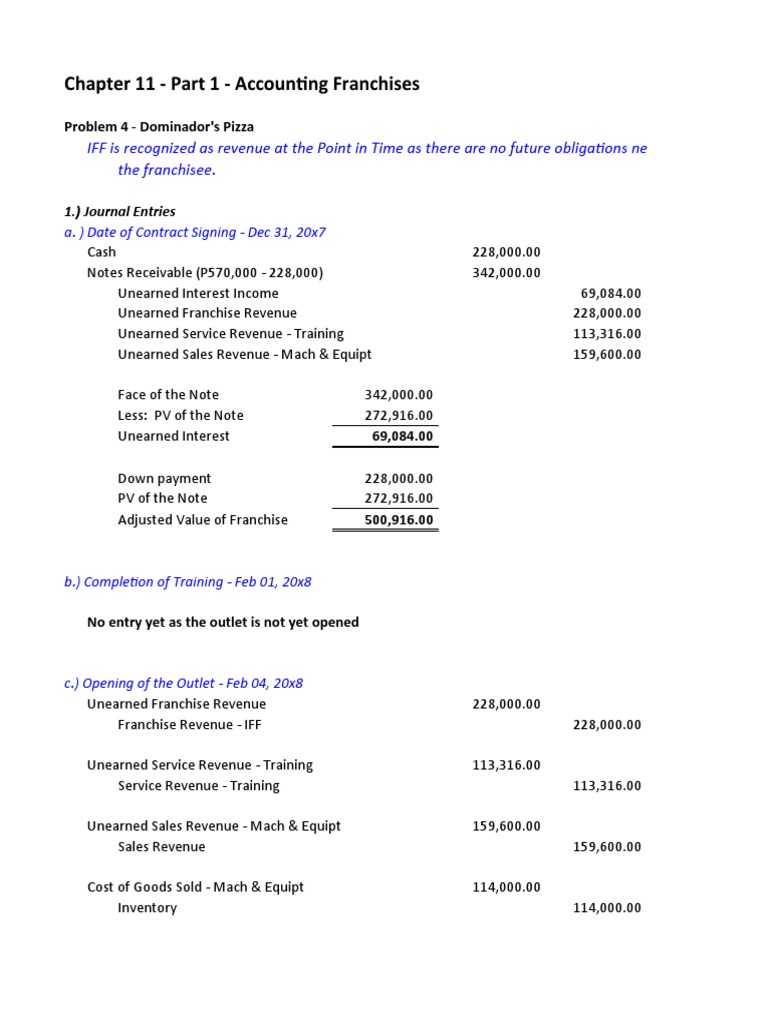 Chapter 11 - Part 1 - Accounting Franchises | PDF | Franchising | License