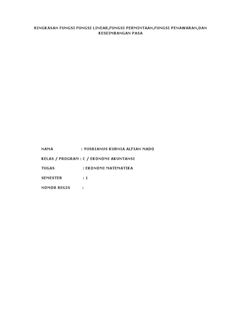 Fungsi Linear 2 | PDF