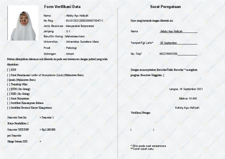 Form Verifikasi Edit | PDF