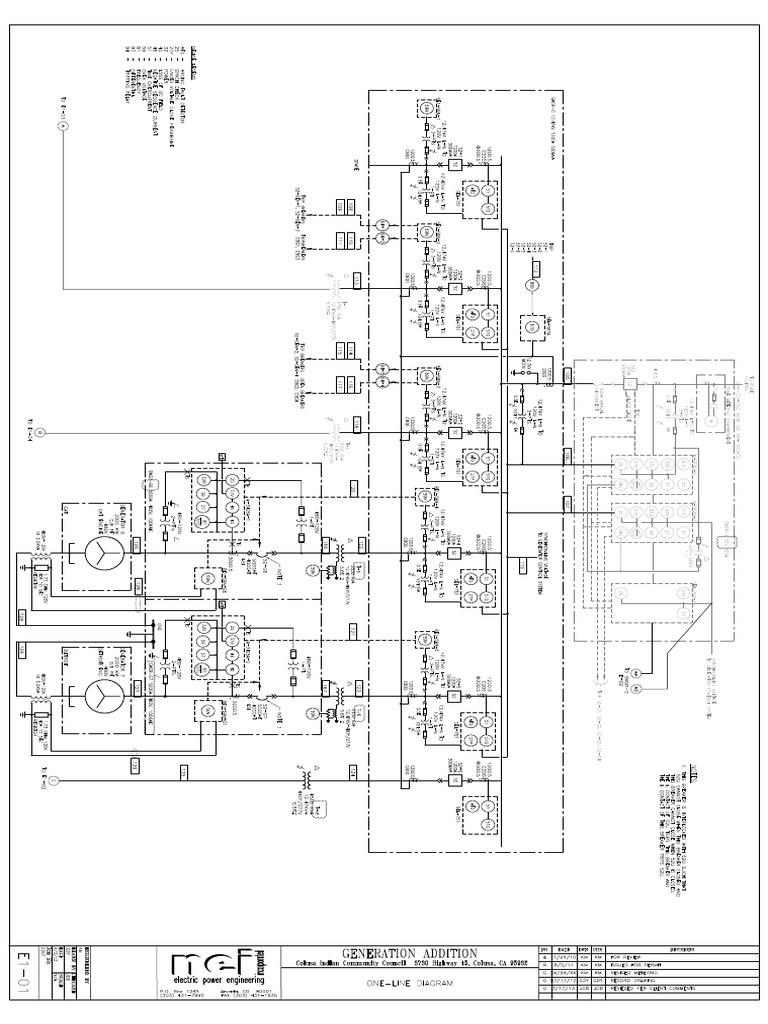 GE J320 One Line Diagram E1-01 | PDF