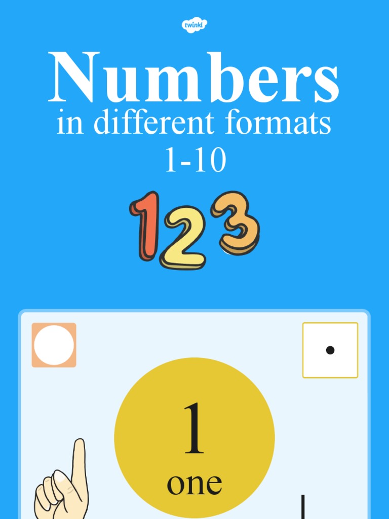 Numbers: in Different Formats 1-10 | PDF