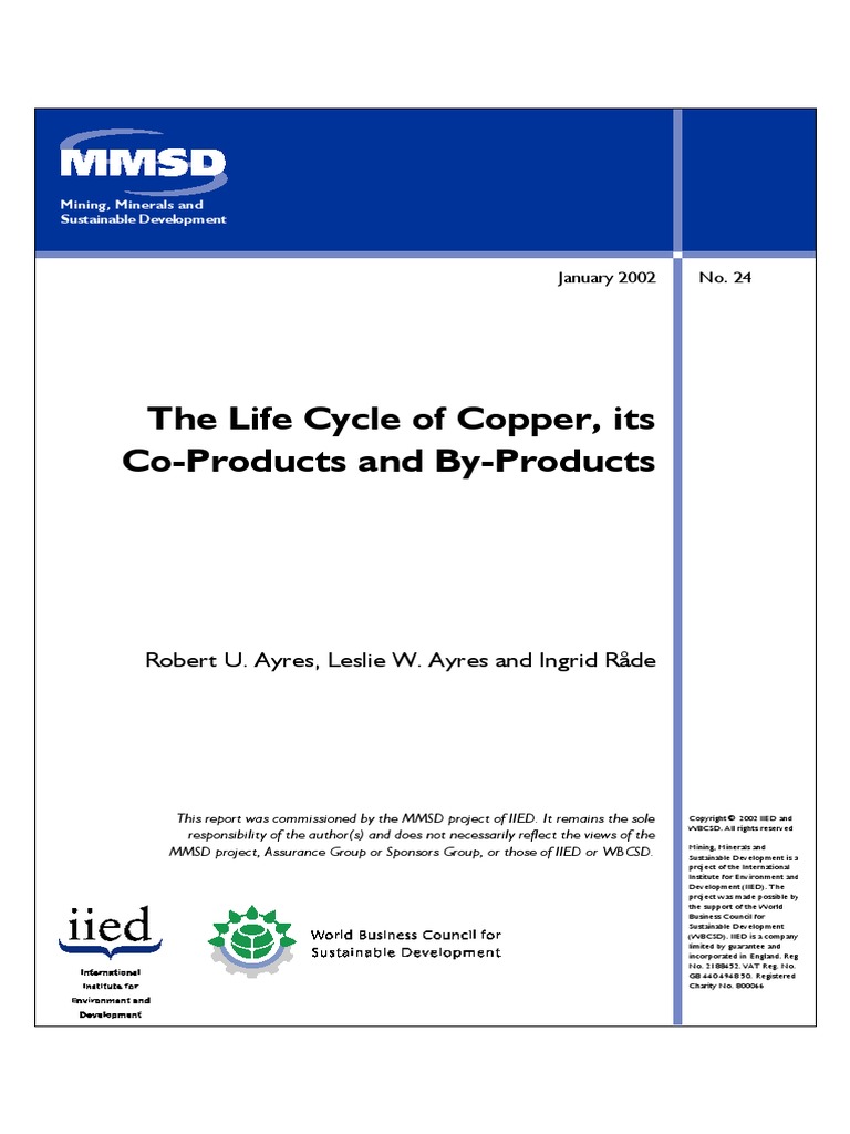The Life Cycle of Copper, Its Co-Products and By-Products | PDF | Life ...