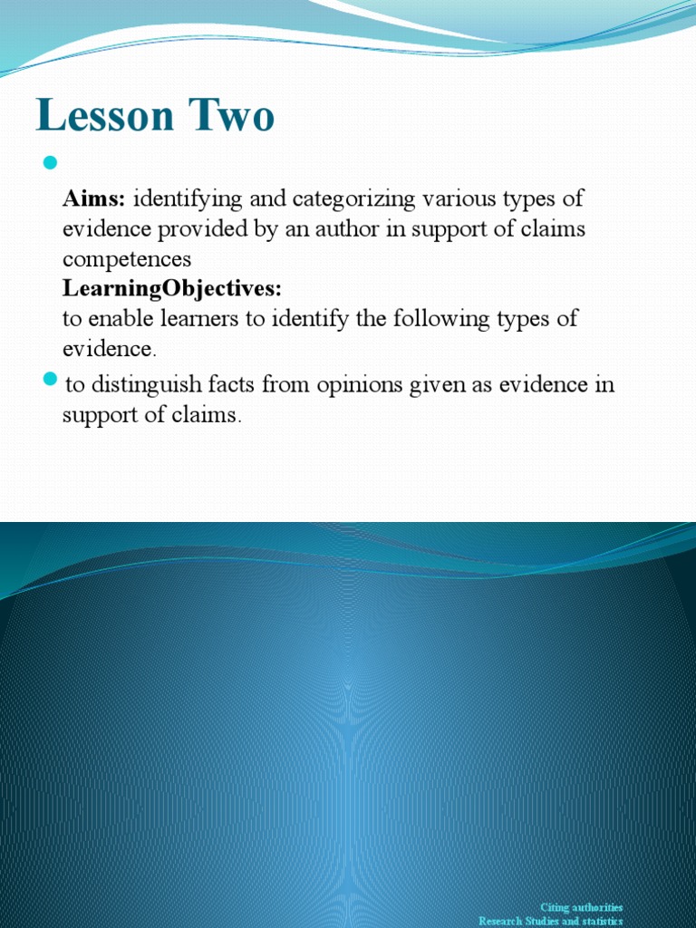 Lesson Two: Aims: Identifying and Categorizing Various Types of | PDF ...