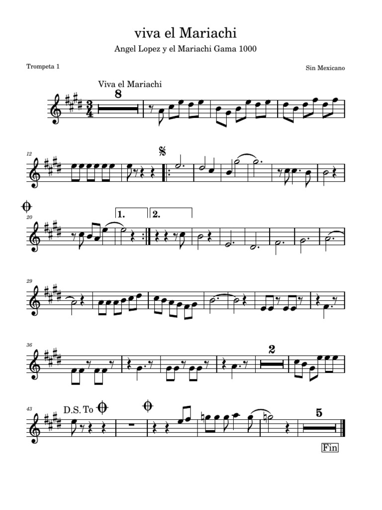 Viva El Mariachi - Trompeta | PDF