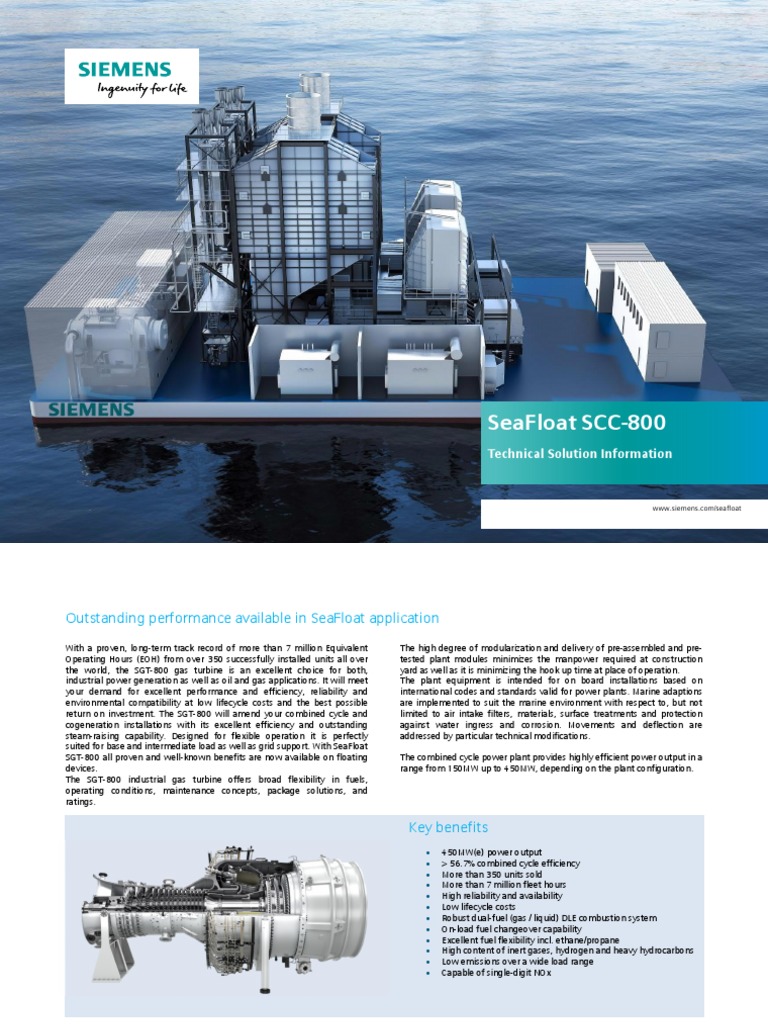 Seafloat Scc-800: Technical Solution Information | PDF | Power Station ...