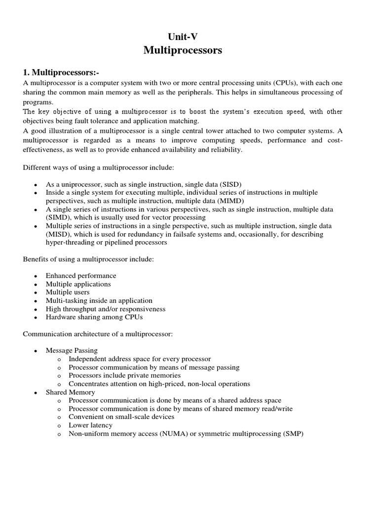 CSO Lecture Notes Unit - 5 | PDF | Central Processing Unit | Microprocessor