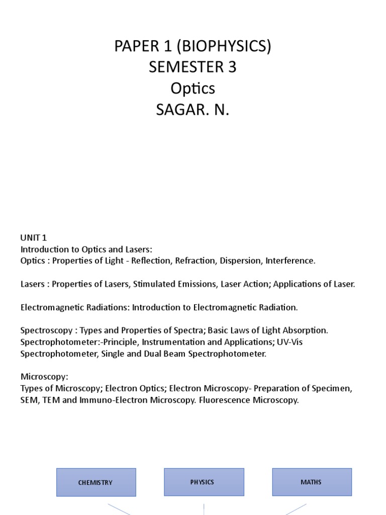 Paper 1 Unit 1 | PDF | Laser | Spectrophotometry