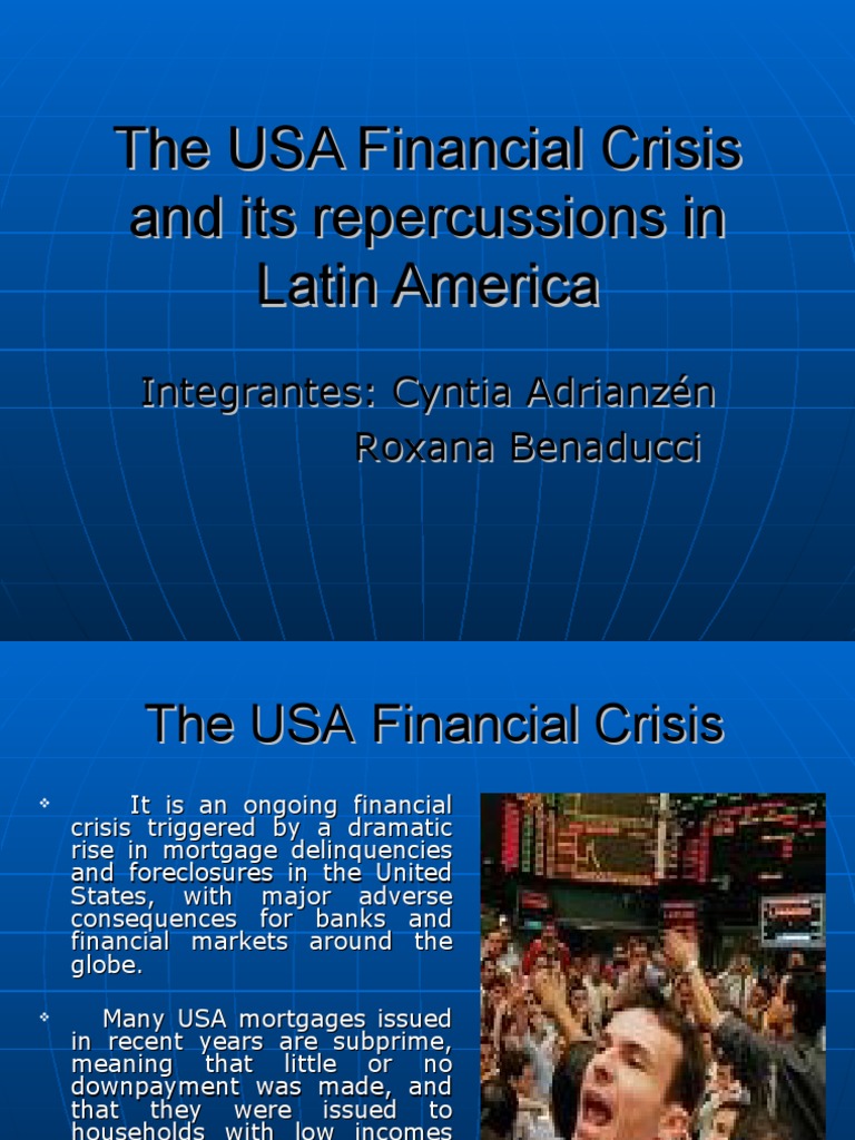 The USA Financial Crisis and Its Repercussions | PDF | Financial Crisis ...