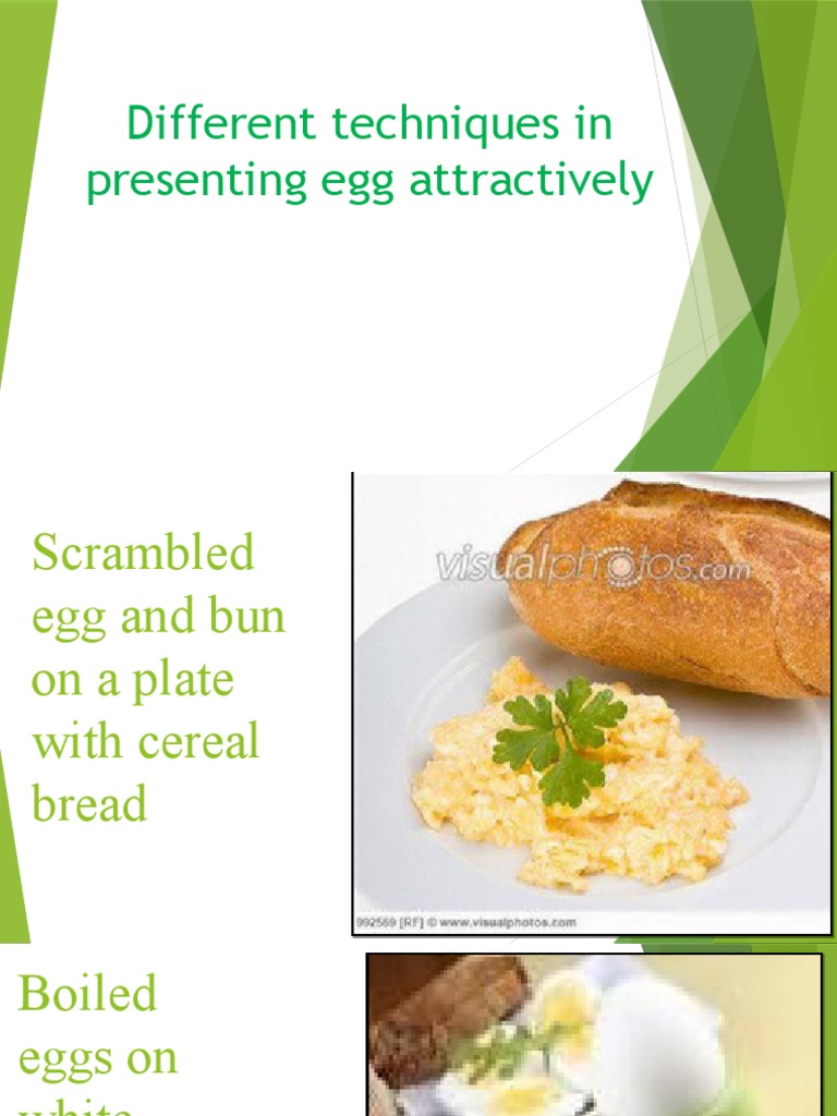 Different Techniques in Presenting Egg Attractively | PDF