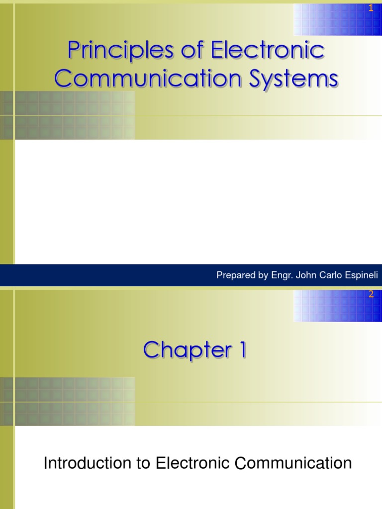 Chapter 1 Principles of Electronic Communication Systems Frenzel | PDF ...