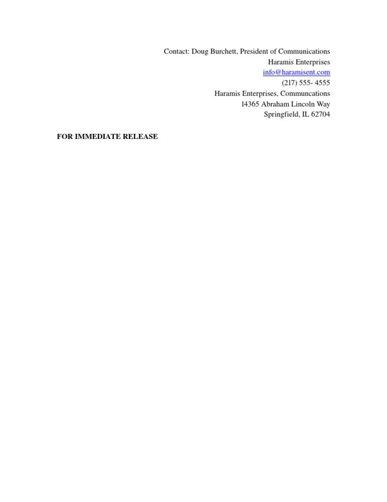 Haramis Enterprises Contact Information | PDF
